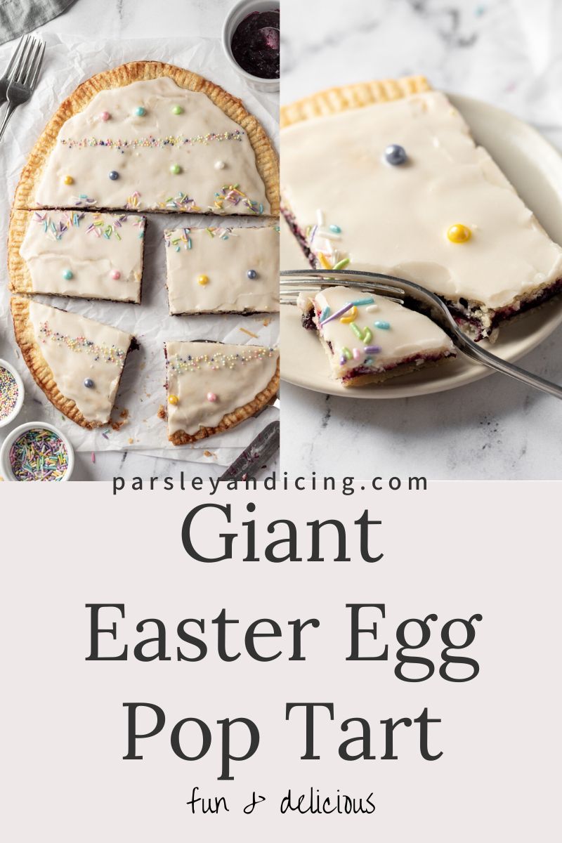 Giant Easter Egg Pop Tart - Parsley and Icing