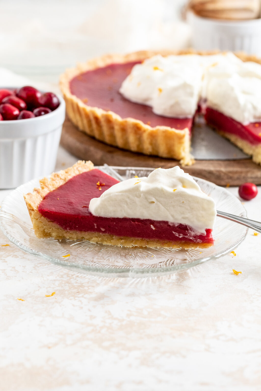 Cranberry Curd Tart - Parsley and Icing