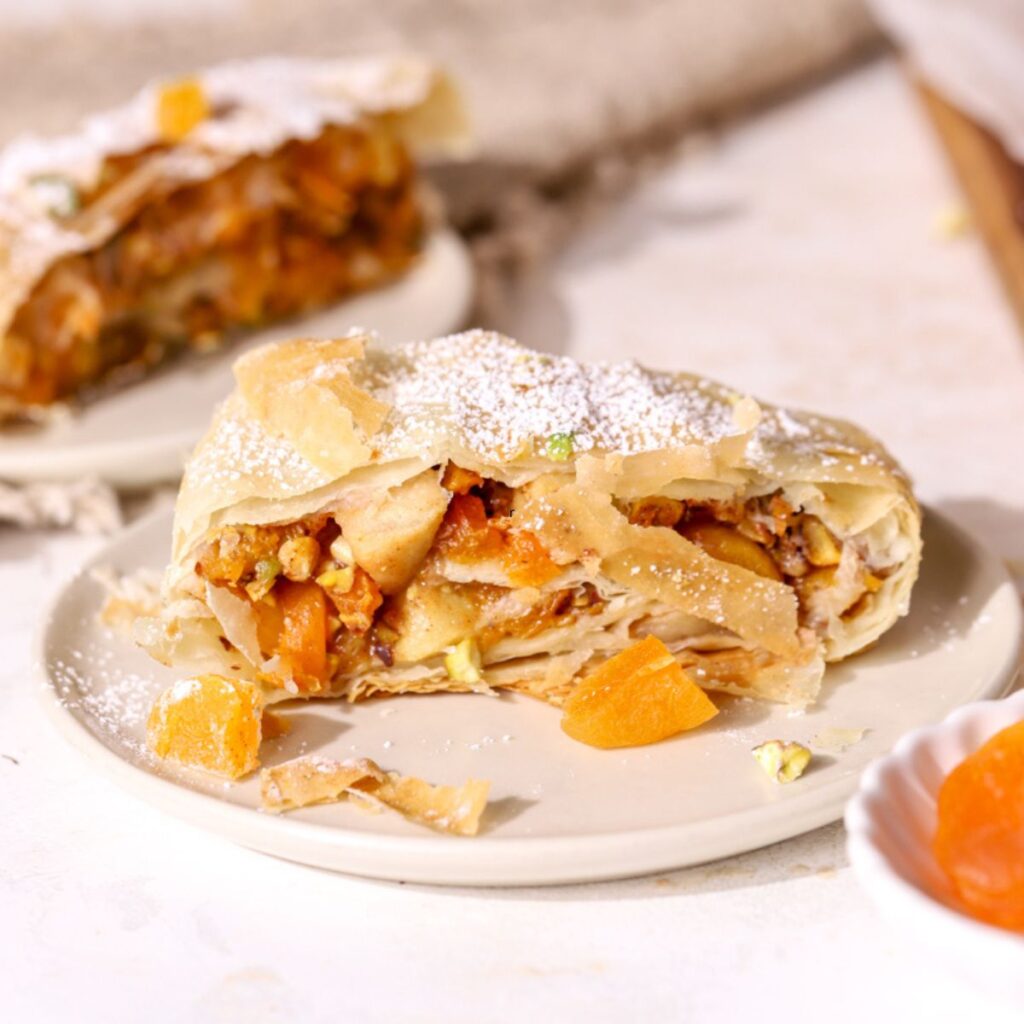 Apricot Strudel - Parsley and Icing