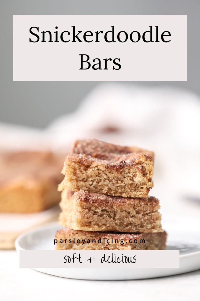 Snickerdoodle Bars - Parsley and Icing
