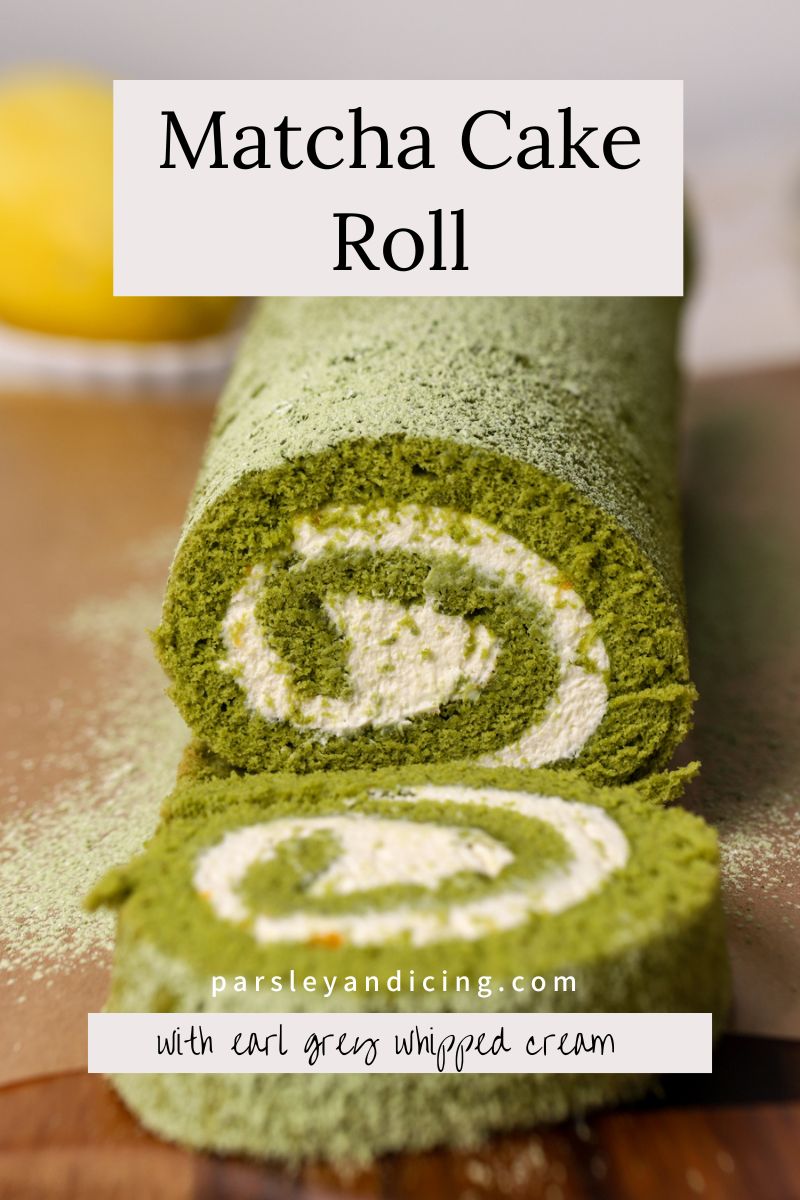 Matcha Roll Cake - Parsley and Icing
